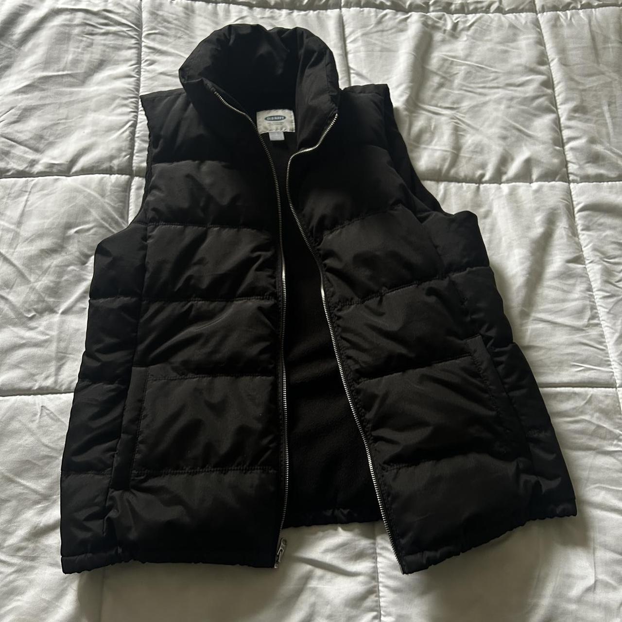 Black Old Navy Puffer Vest #puffer #puffervest... - Depop