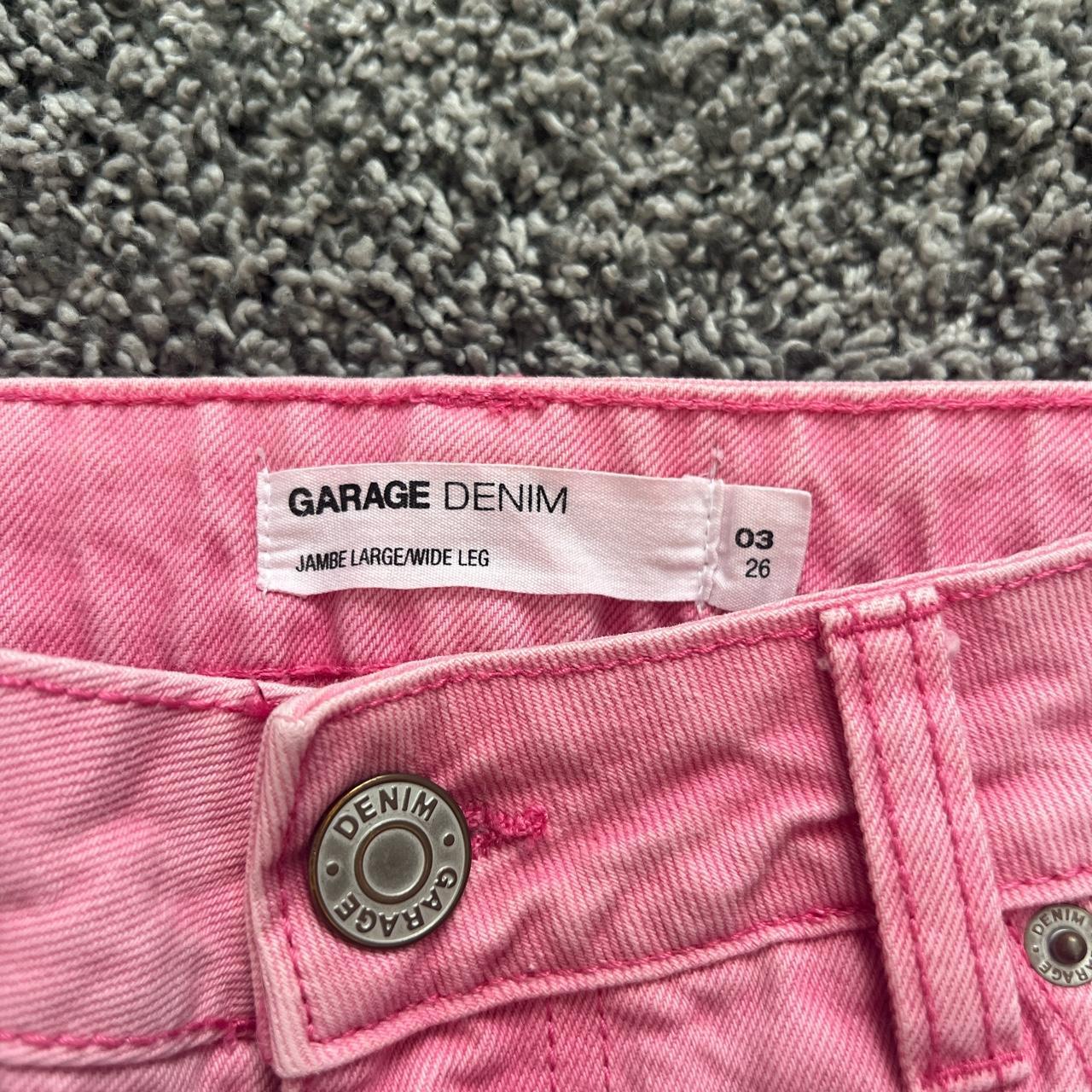 Garage pink wide leg jeans Size 3 Worn once - Depop