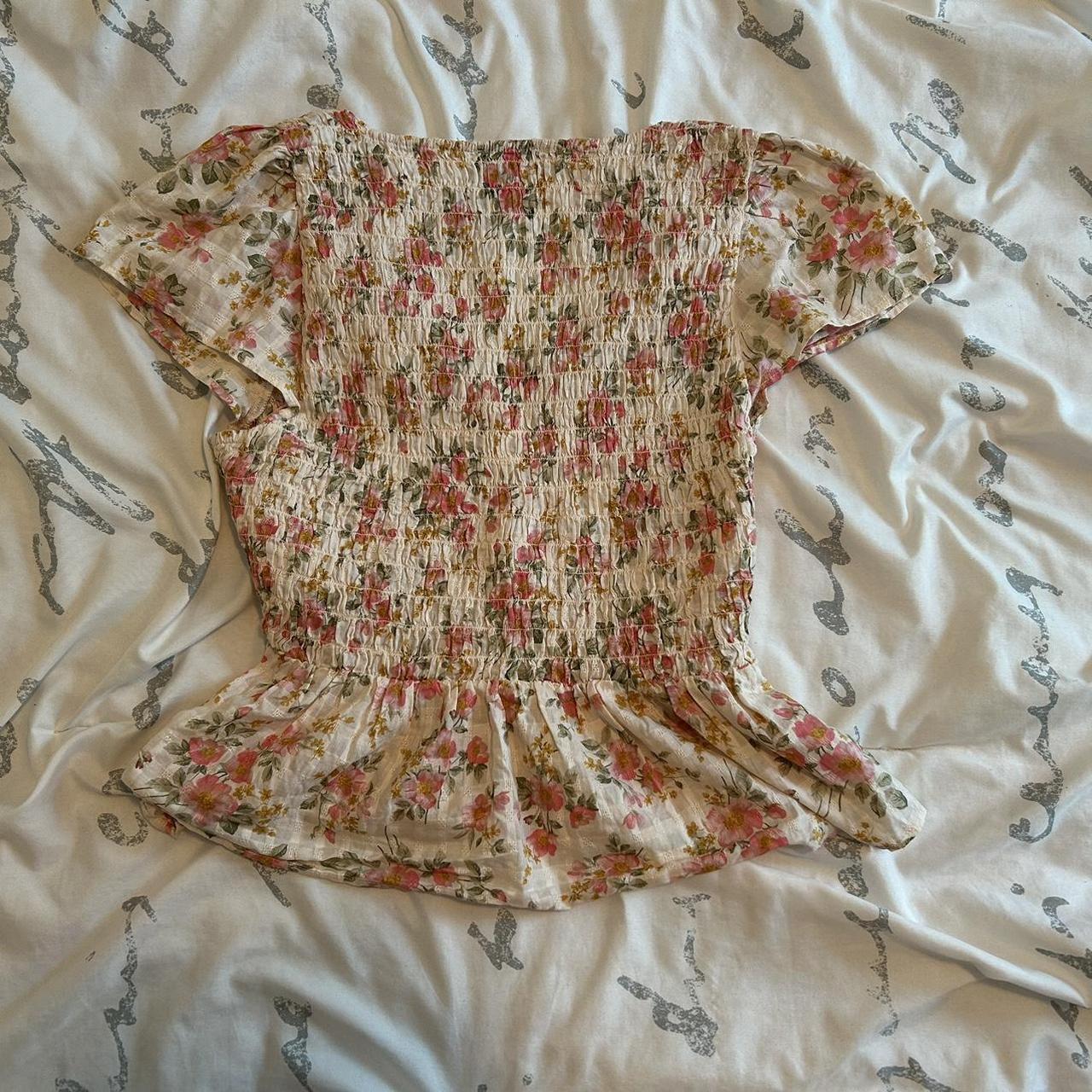 Dreamy floral cottage core American Eagle babydoll... | Depop