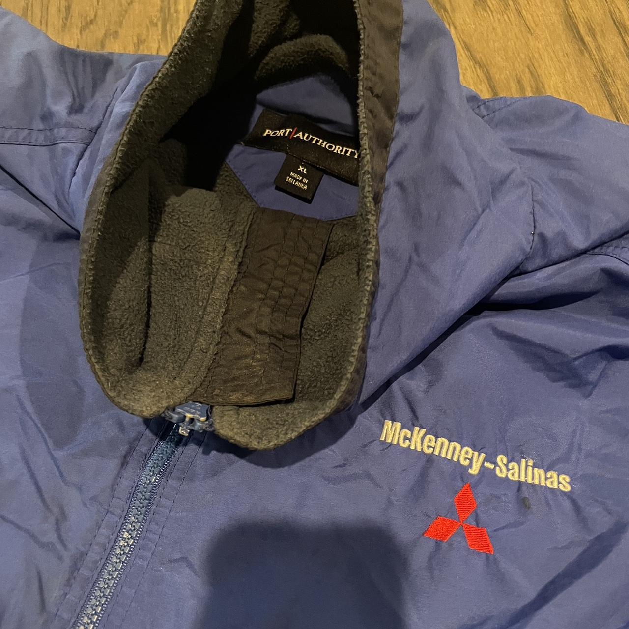 industrial mitsubishi factory worker coat zipper is... - Depop