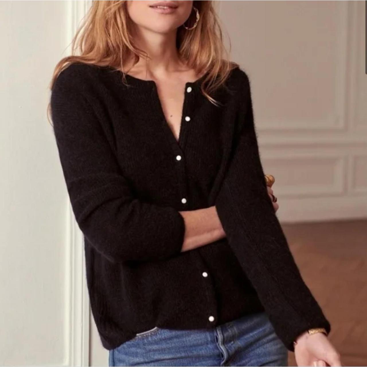 Sezane Gaspard Cardigan Black Size xs Worn only a... - Depop