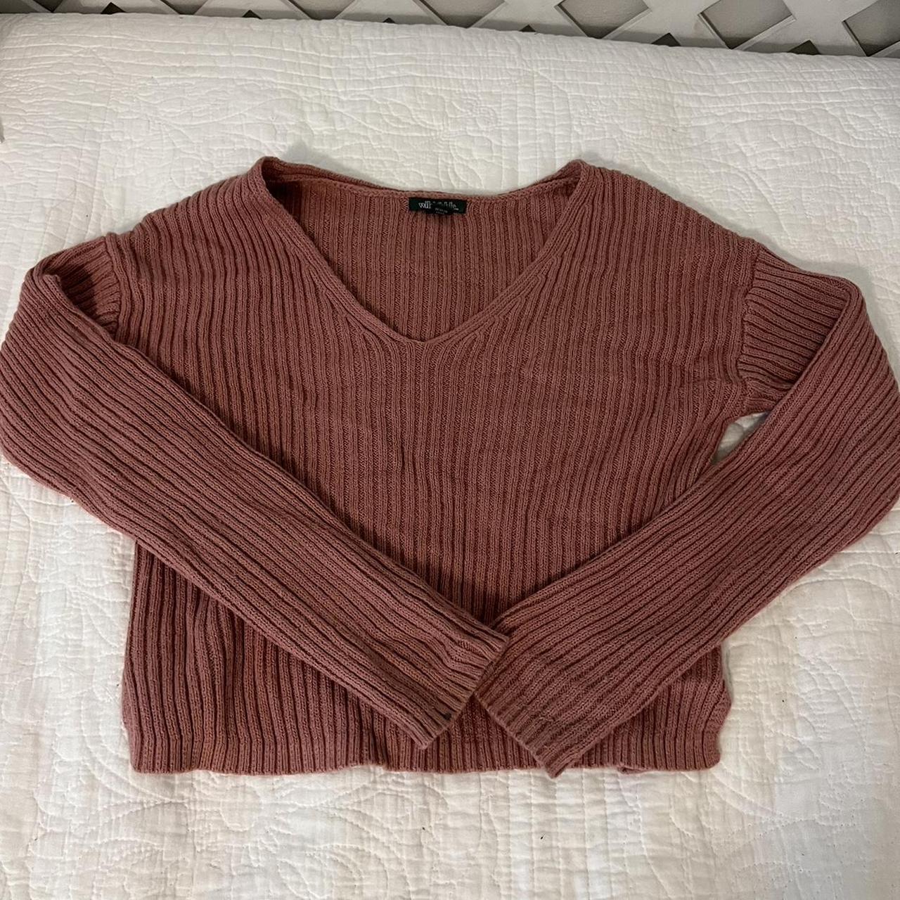 Wild fable, really cute ribbed sweater in a dusty... - Depop