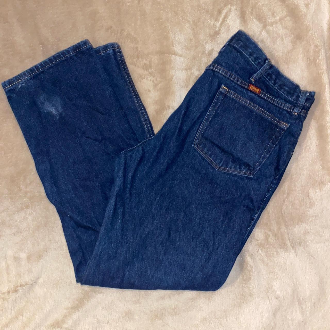 Dark blue rustler jeans Small stain on the back of... - Depop