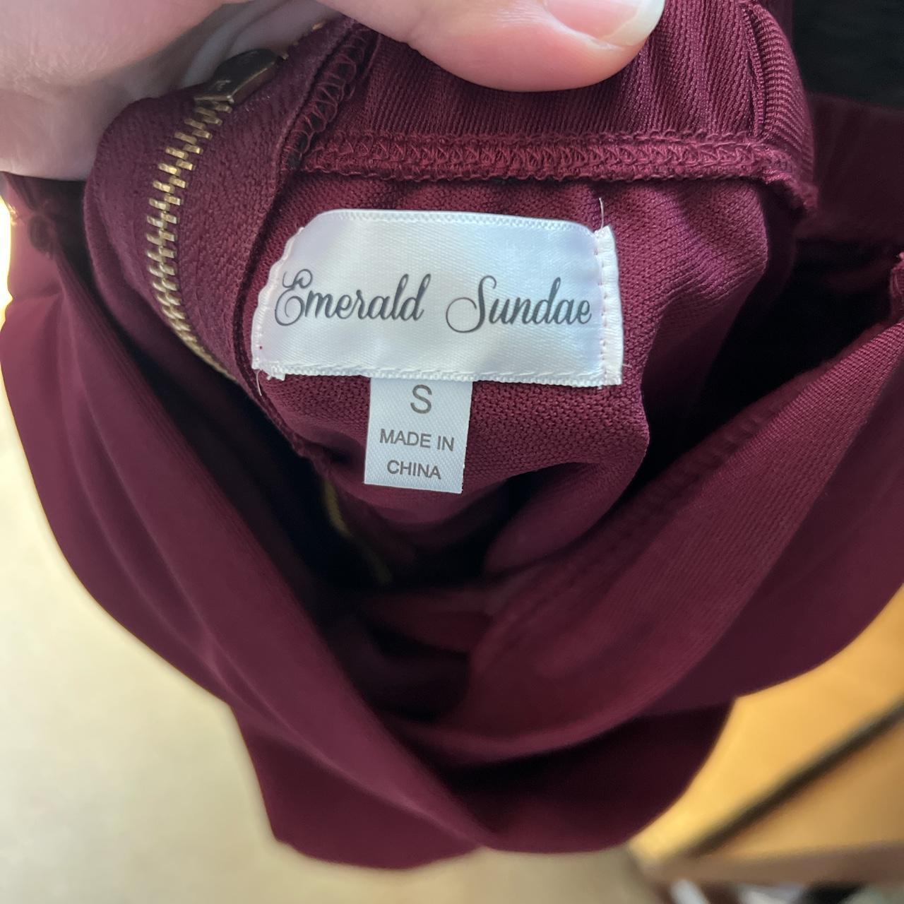 Emerald Sundae Maroon Bodycon dress In good... - Depop