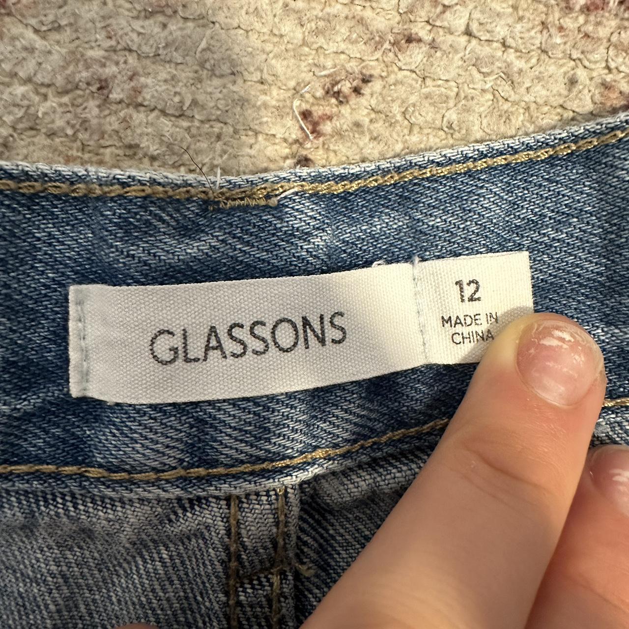 GLASSONS mid rise denim jorts Size 12 cuts on... - Depop