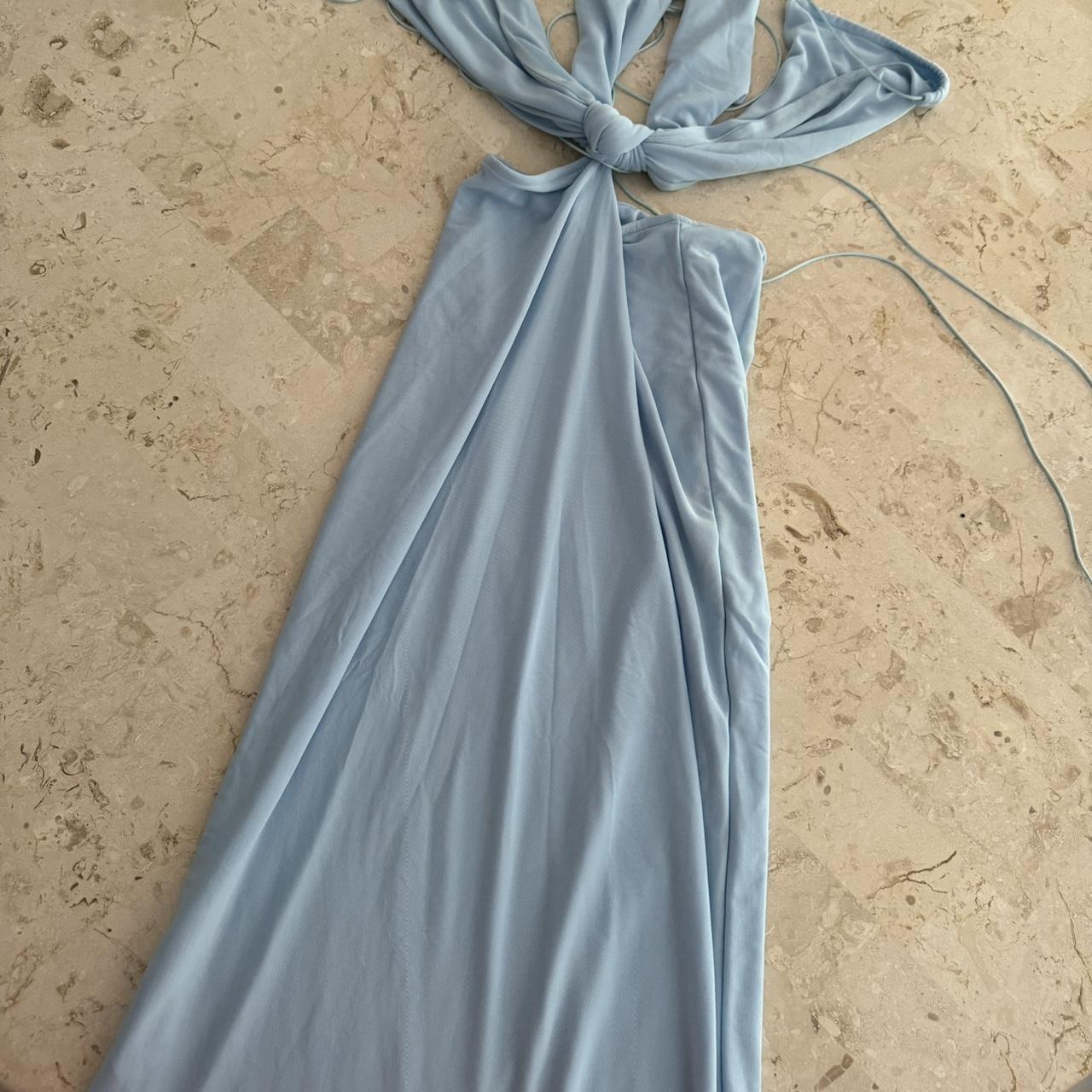 Elin Dress Decon Durate size 6-8 Sky Blue RRP $405... - Depop