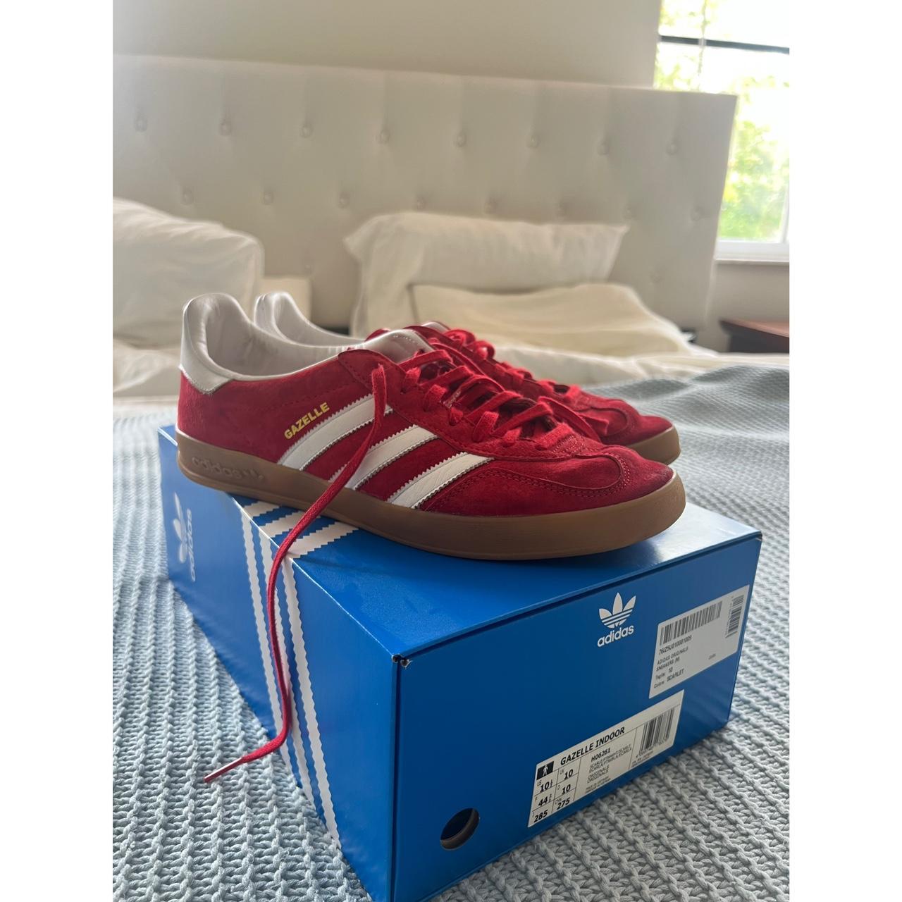 Adidas Men's Red Trainers | Depop
