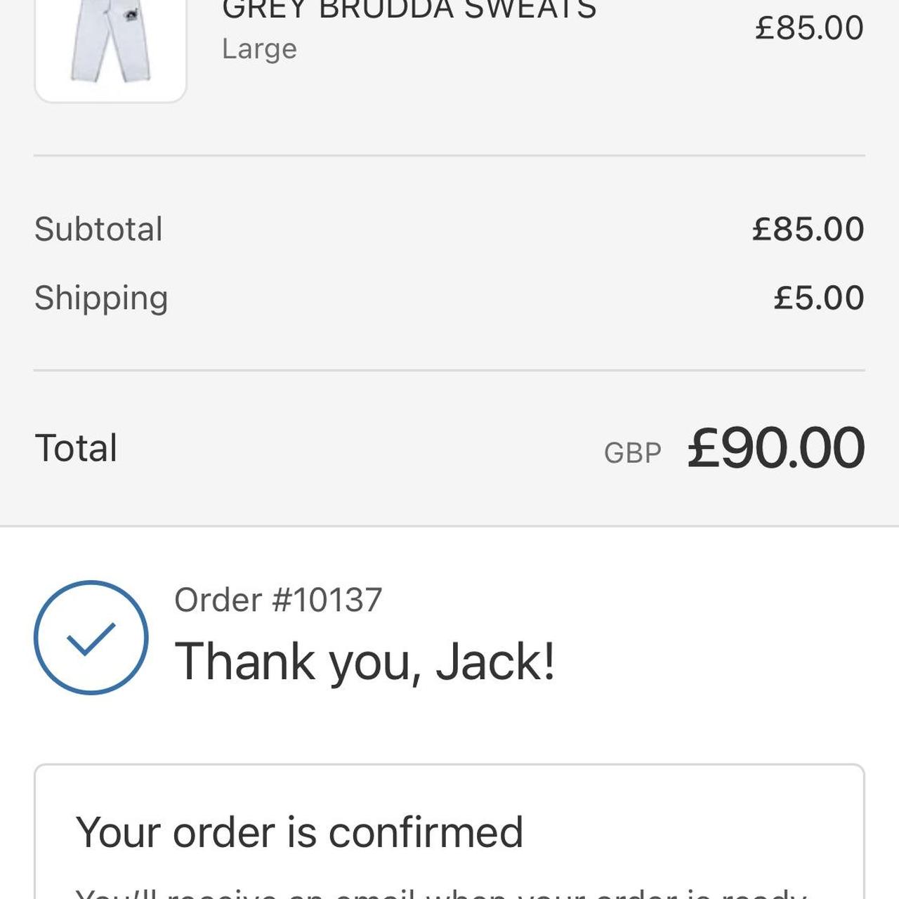 Protect London Brudda joggers grey Size L Bought... | Depop