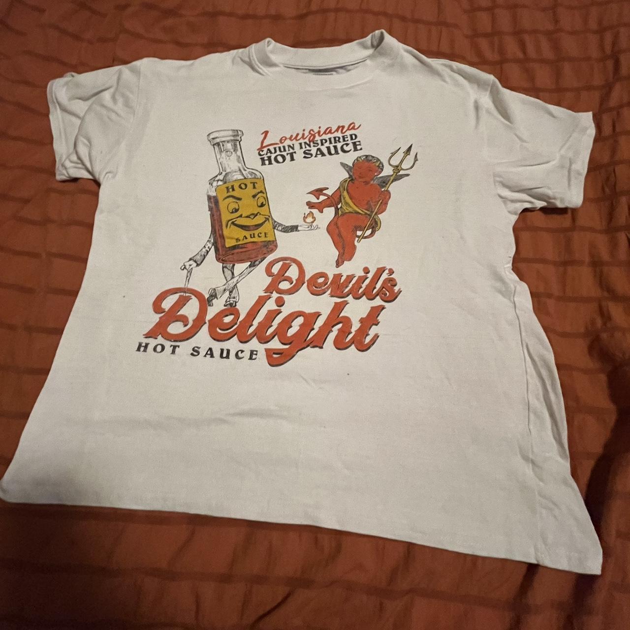 White vintage Louisiana Devil Delight hot sauce... | Depop