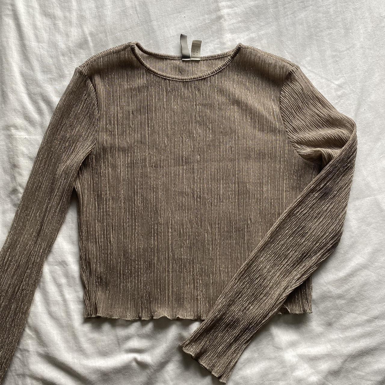 ASOS GLITTER SPARKLE MESH TOP Long sleeve mesh top... - Depop