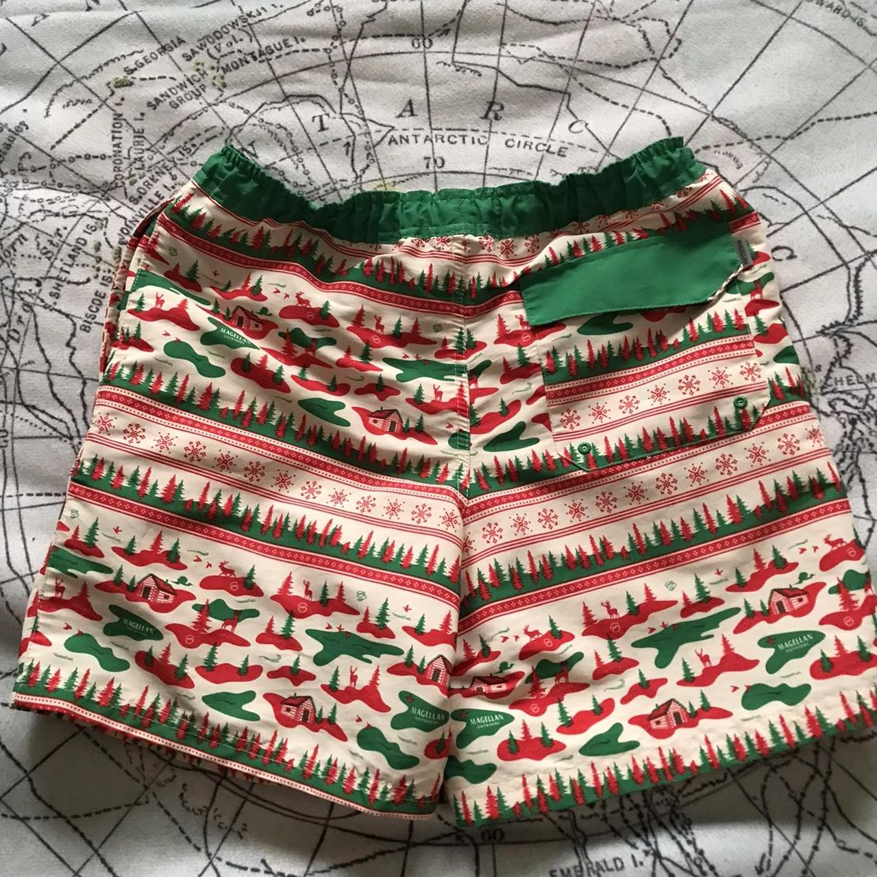 MAGELLAN FISHING SHORTS SWIM TRUNKS CHRISTMAS size... - Depop
