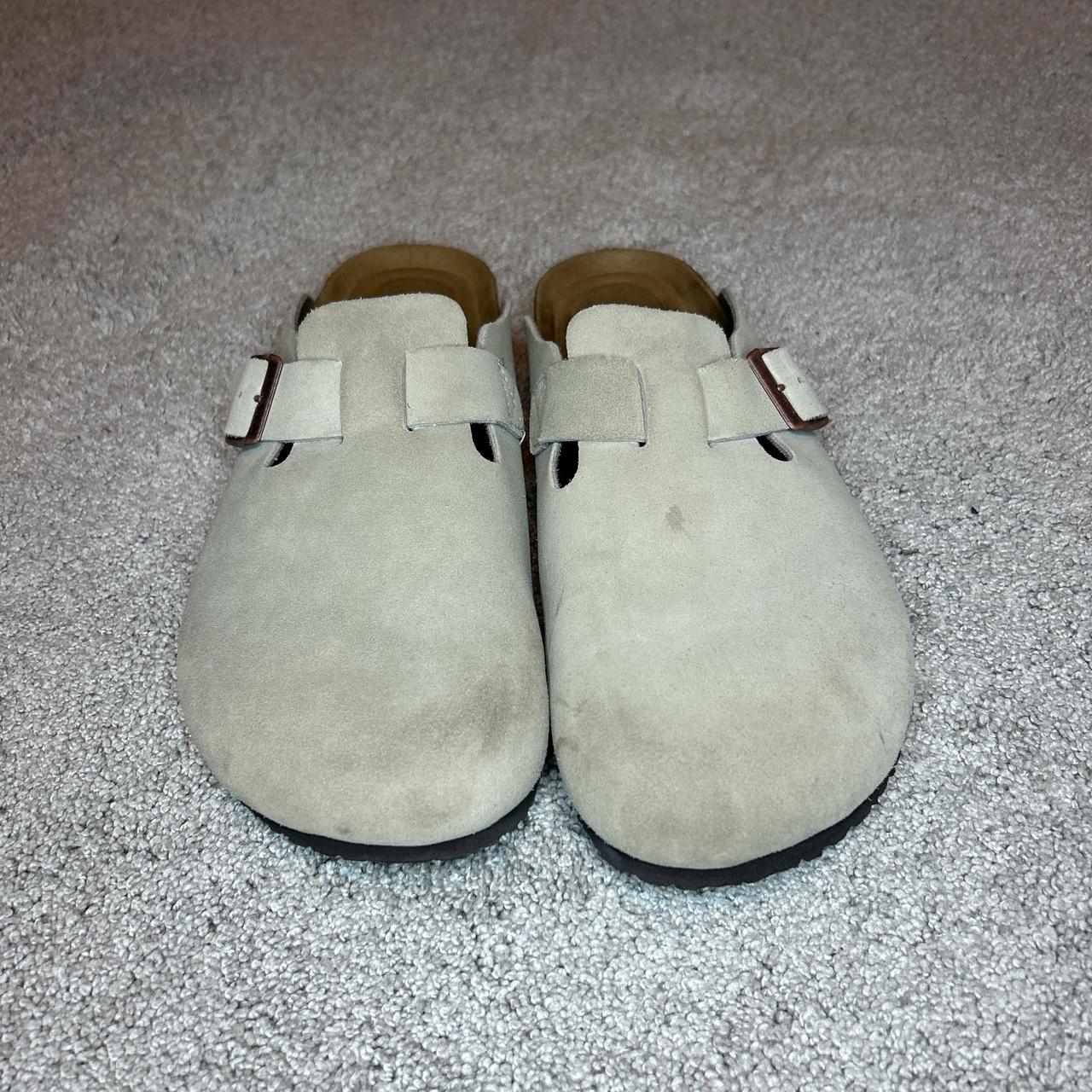 Crème Suede Birkenstock Clogs Size 11 Target Brand... | Depop
