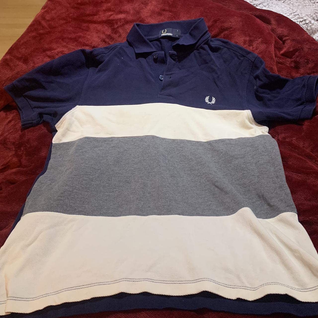 Large FredPerry collar t-shirt . In amazing... - Depop
