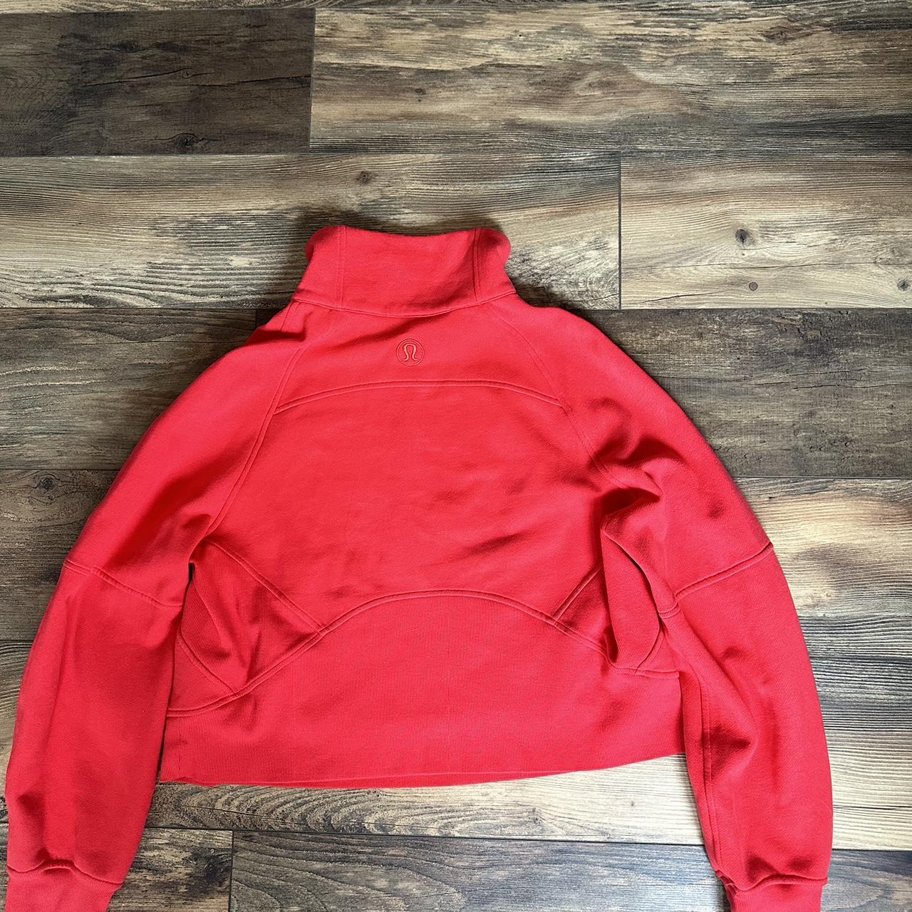 Lululemon red scuba RARE color, funnel neck Size... - Depop