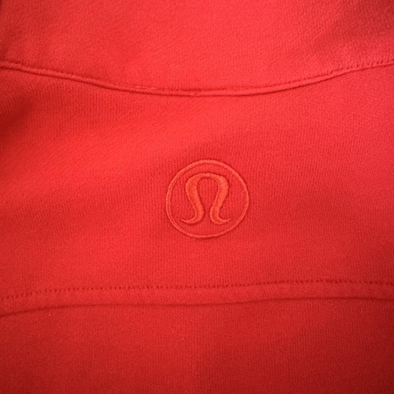 Lululemon red scuba RARE color, funnel neck Size... - Depop