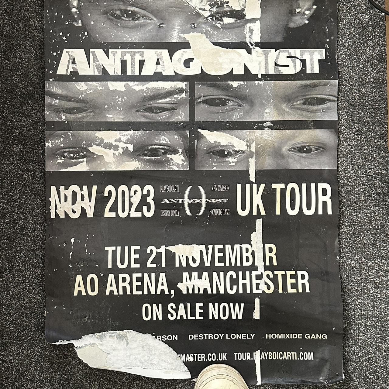 Playboi Carti antagonist tour poster Ripped off wall... - Depop