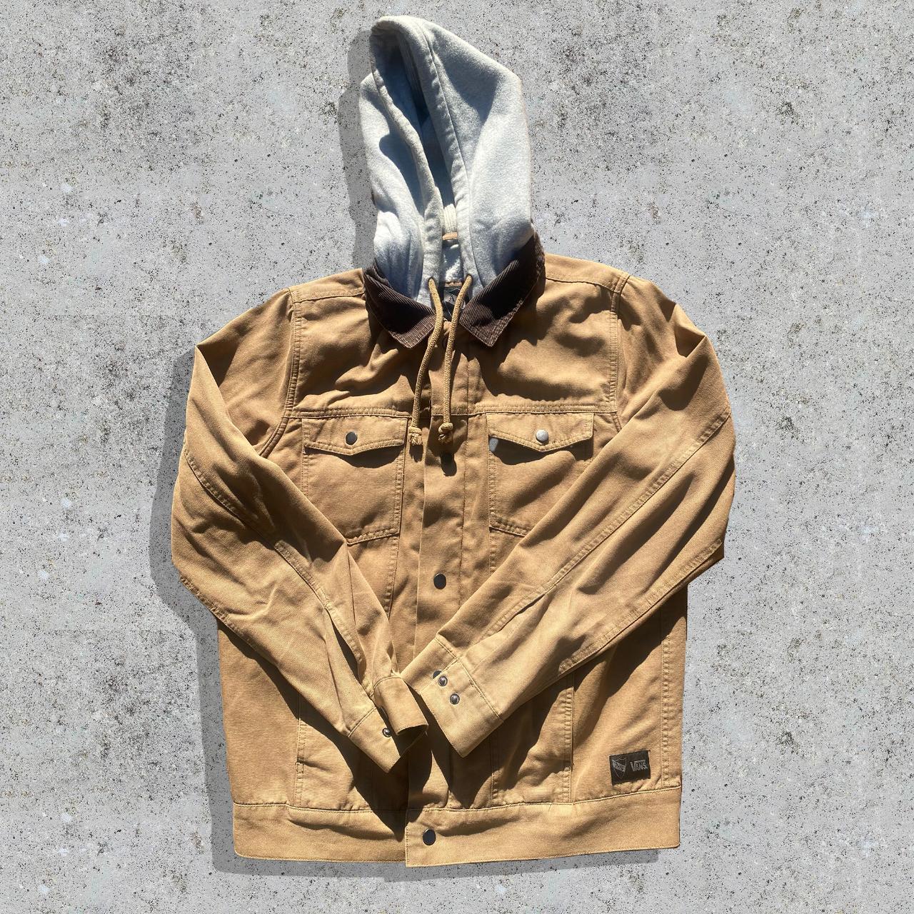 Vans Men's Tan and Grey Jacket | Depop