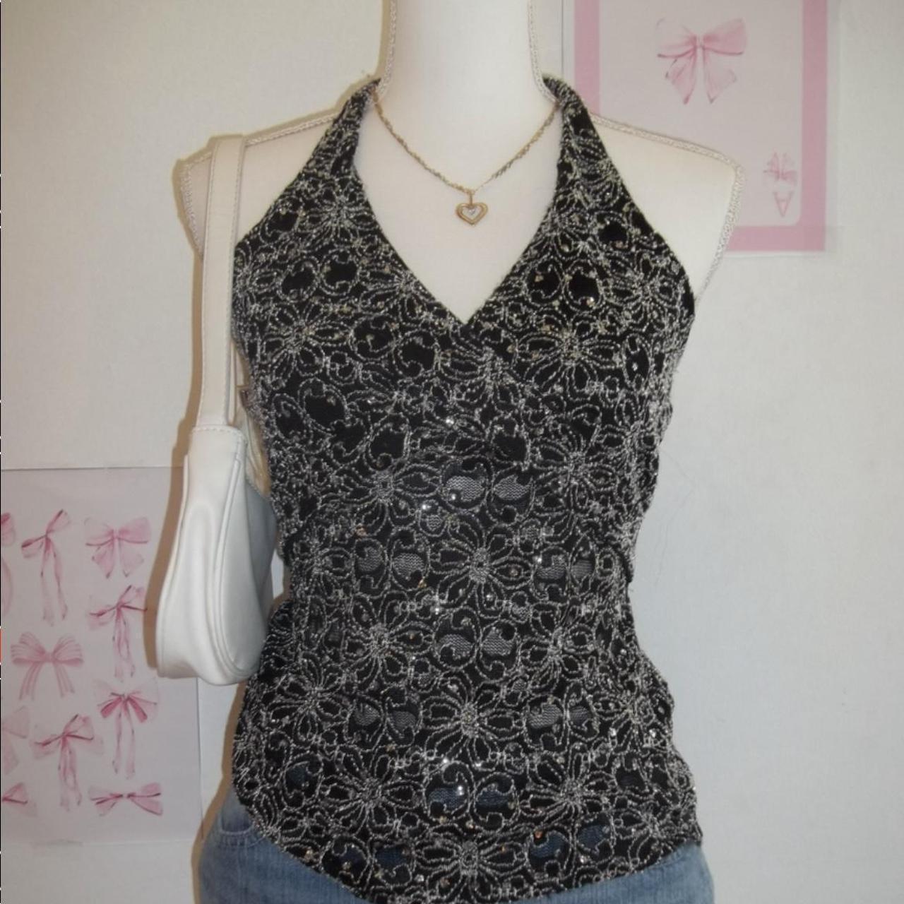 2000s Mcbling Halter Top Adorable y2k Mcbling... - Depop