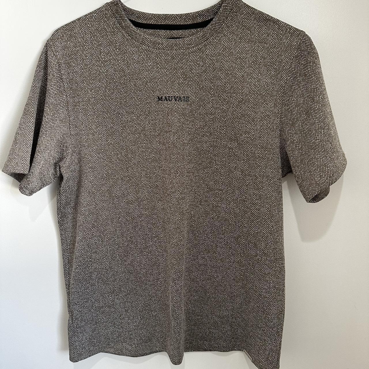 Khaki Zig Zag Tee Slim fit Premium textured zig zag... - Depop