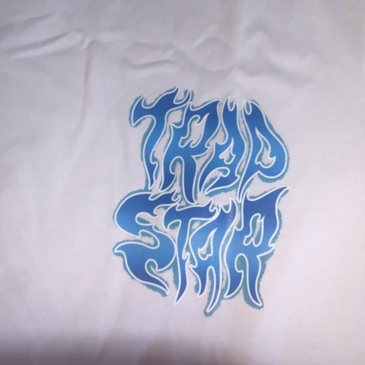 Mens Rare Trapstar "On Smoke" White T-shirt,... - Depop