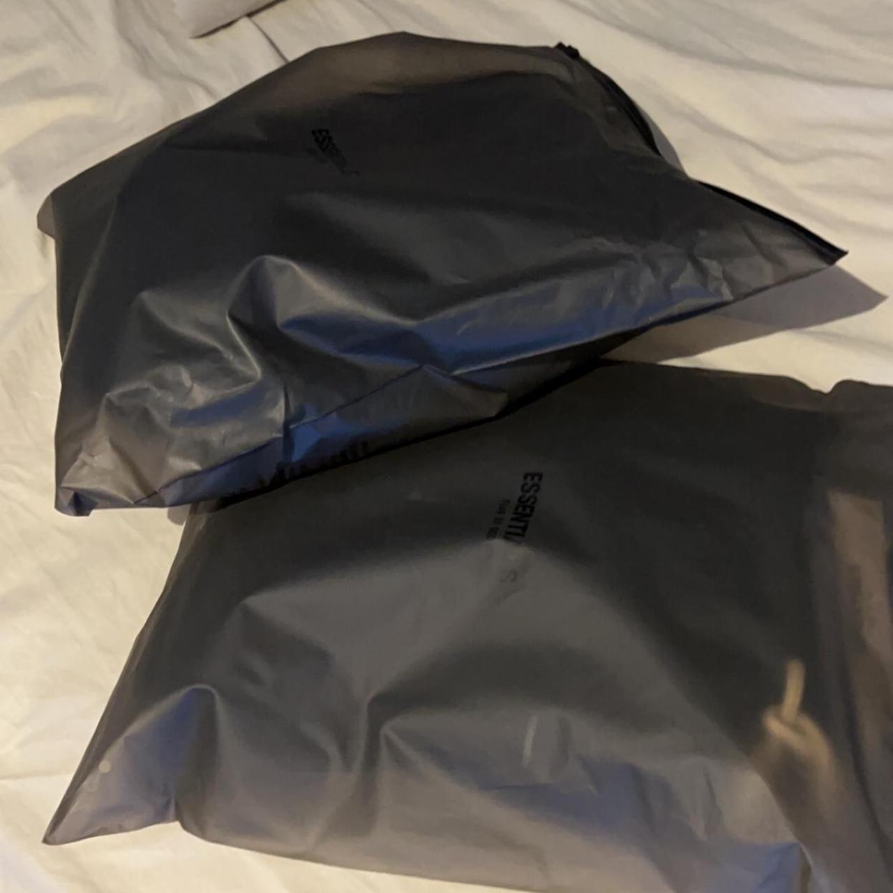 Essentials Black Tracksuit set - Depop