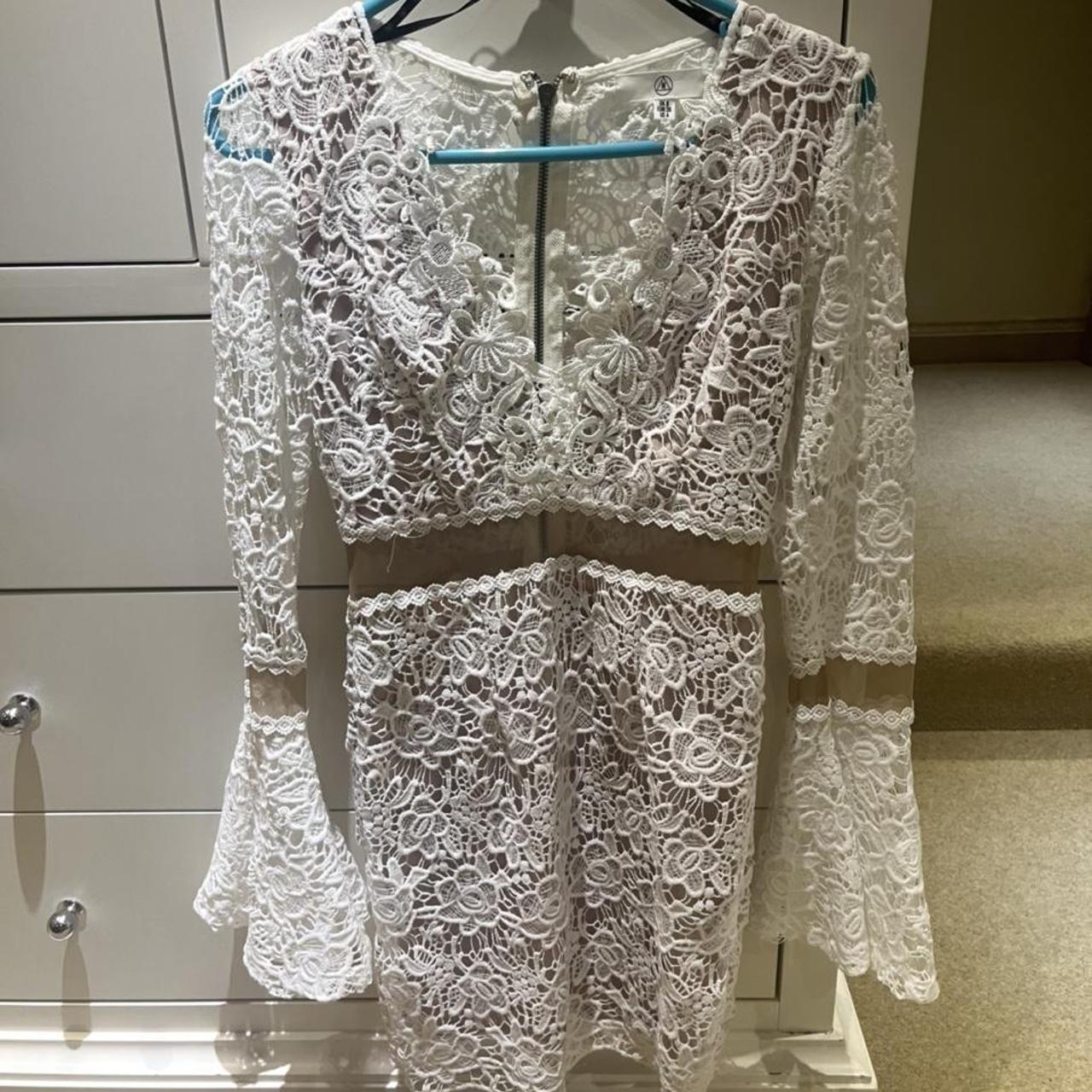 Miss guided lace dress skater flared 8 Lipsy lace... - Depop