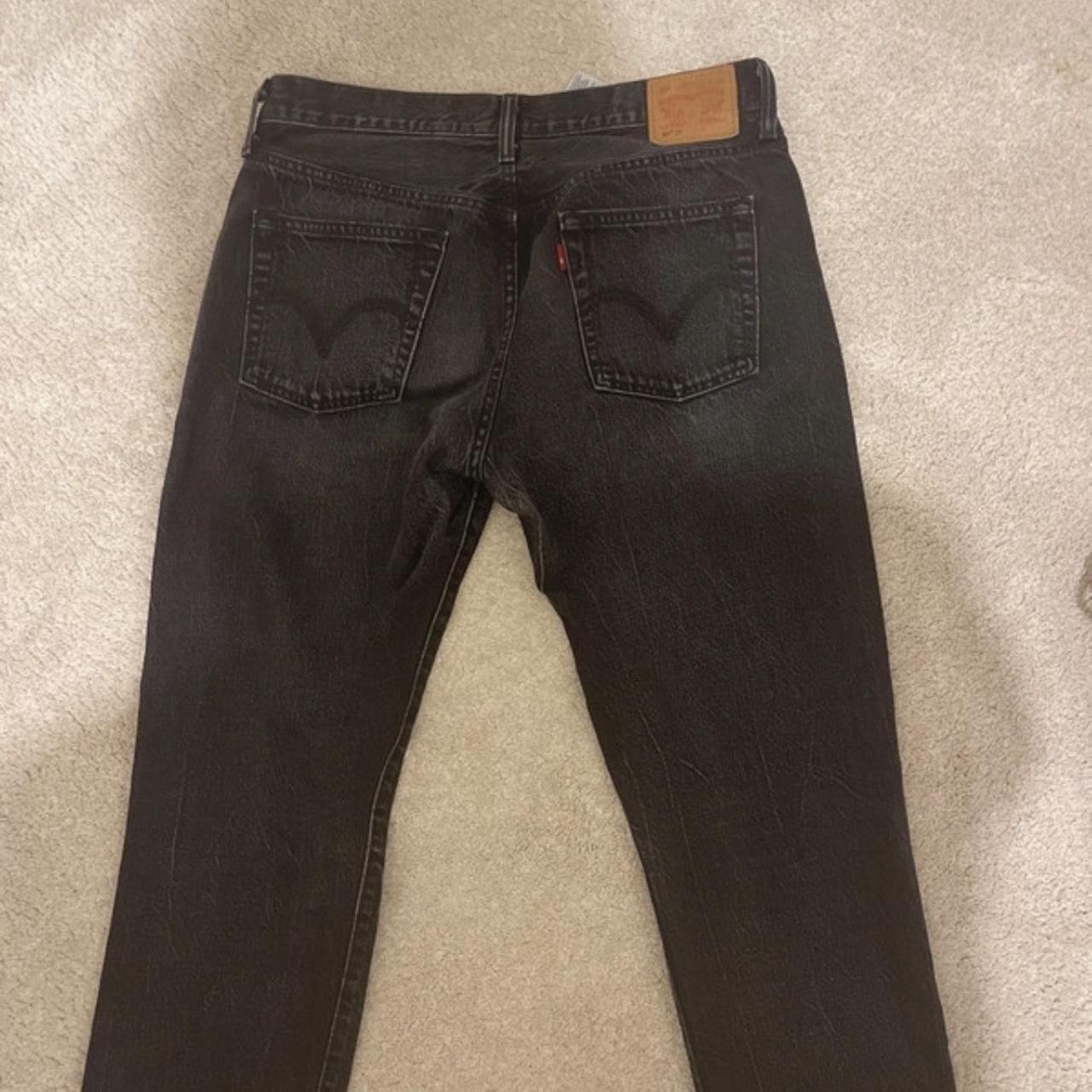 levi straight leg black jeans Size 6-12 depending on... - Depop