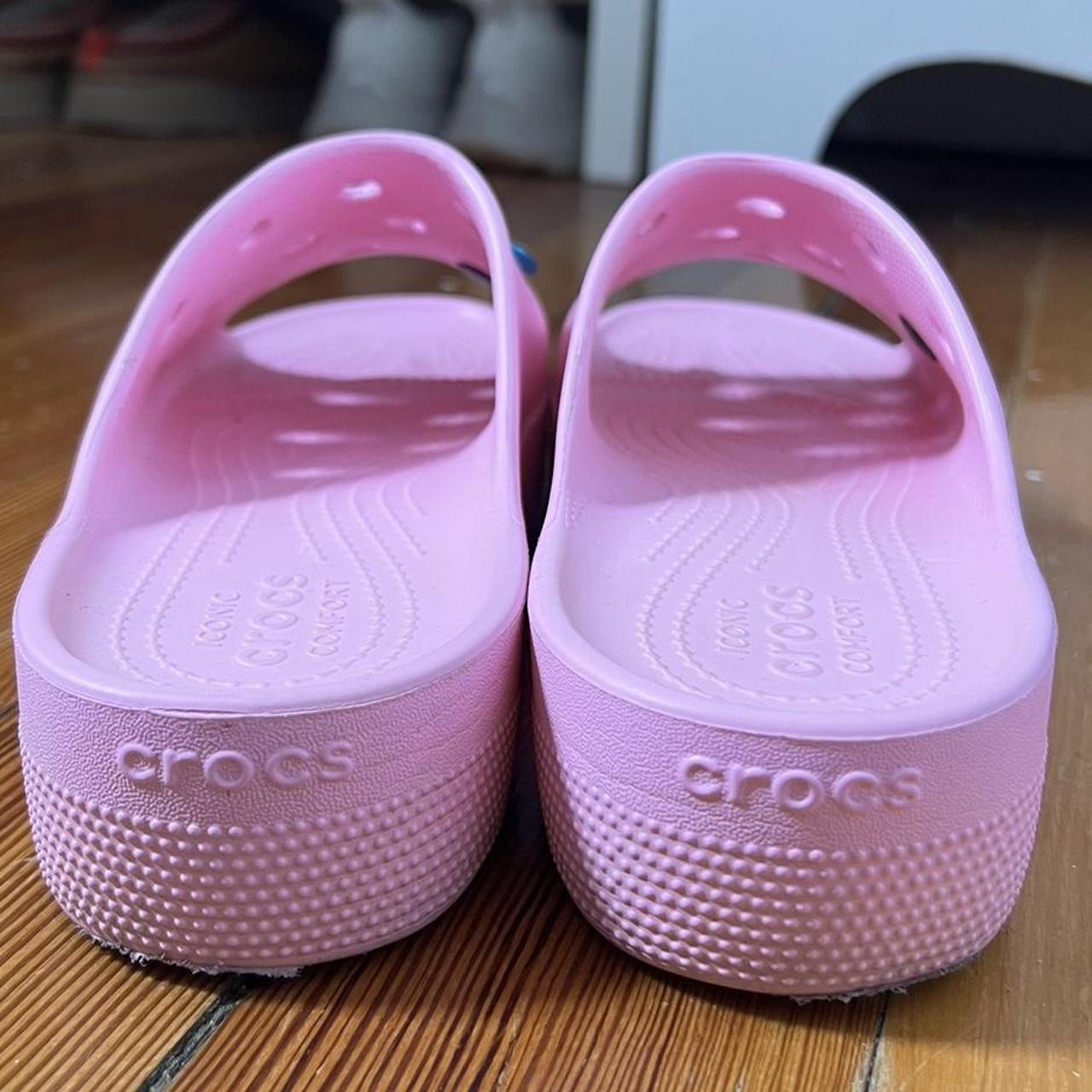 Crocs Women's Pink Sandals | Depop