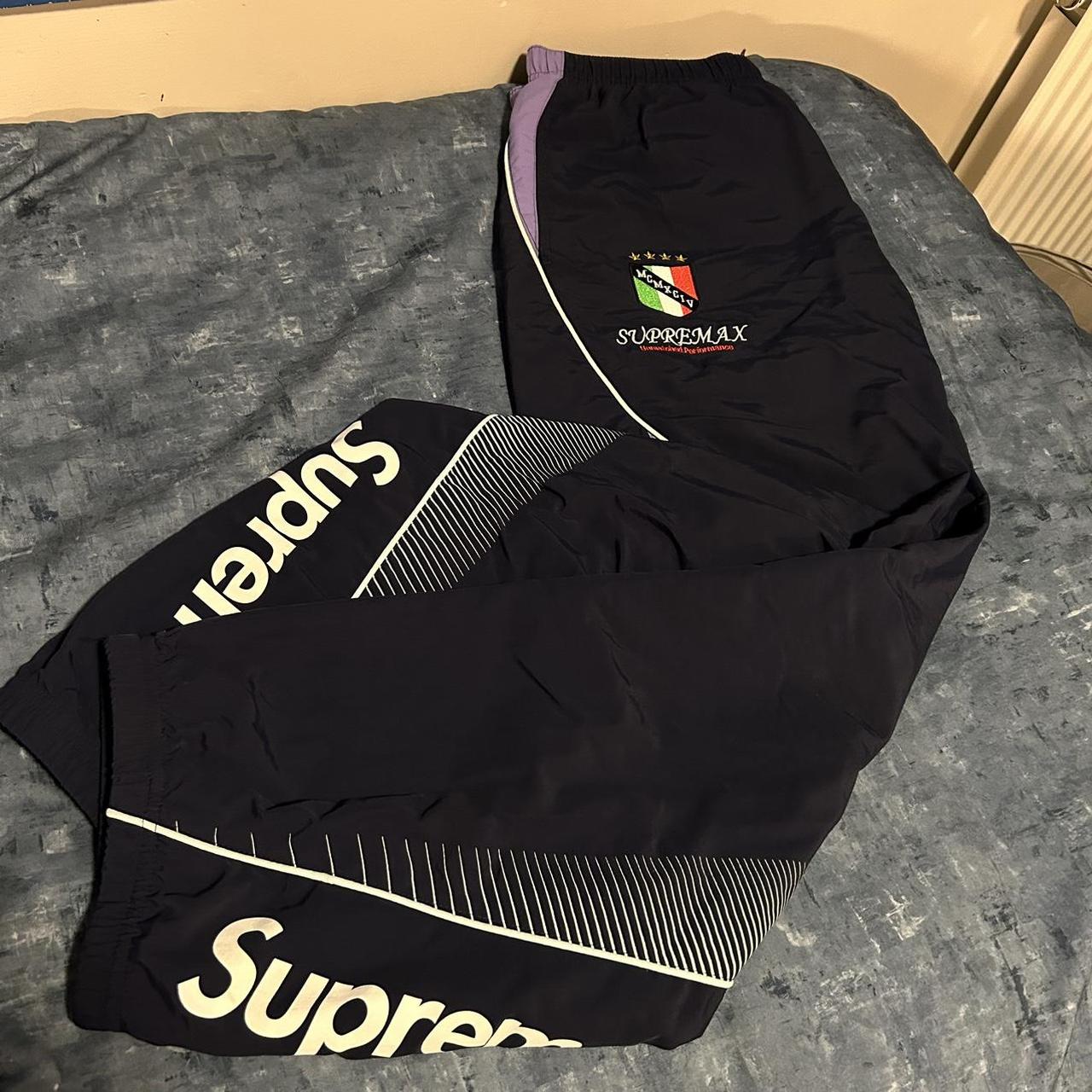 Supreme Umbro Track Pants Navy Blue Size Small (Fit... - Depop