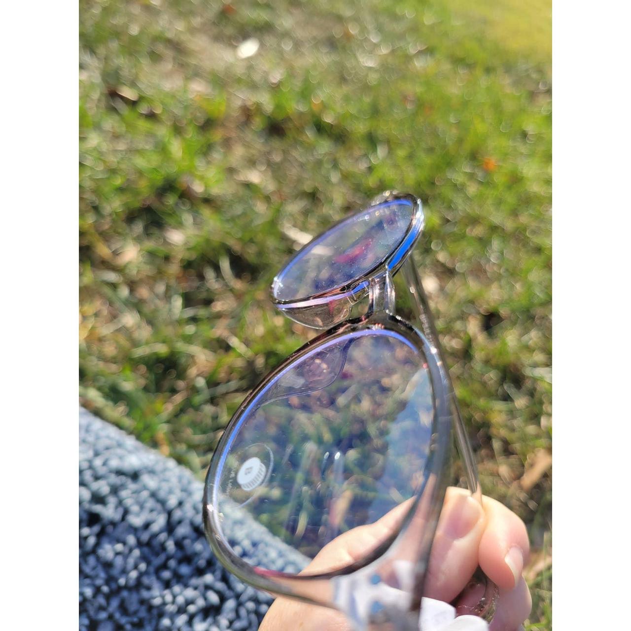 Blue Light Clear Round- Frame Glasses Clear... - Depop