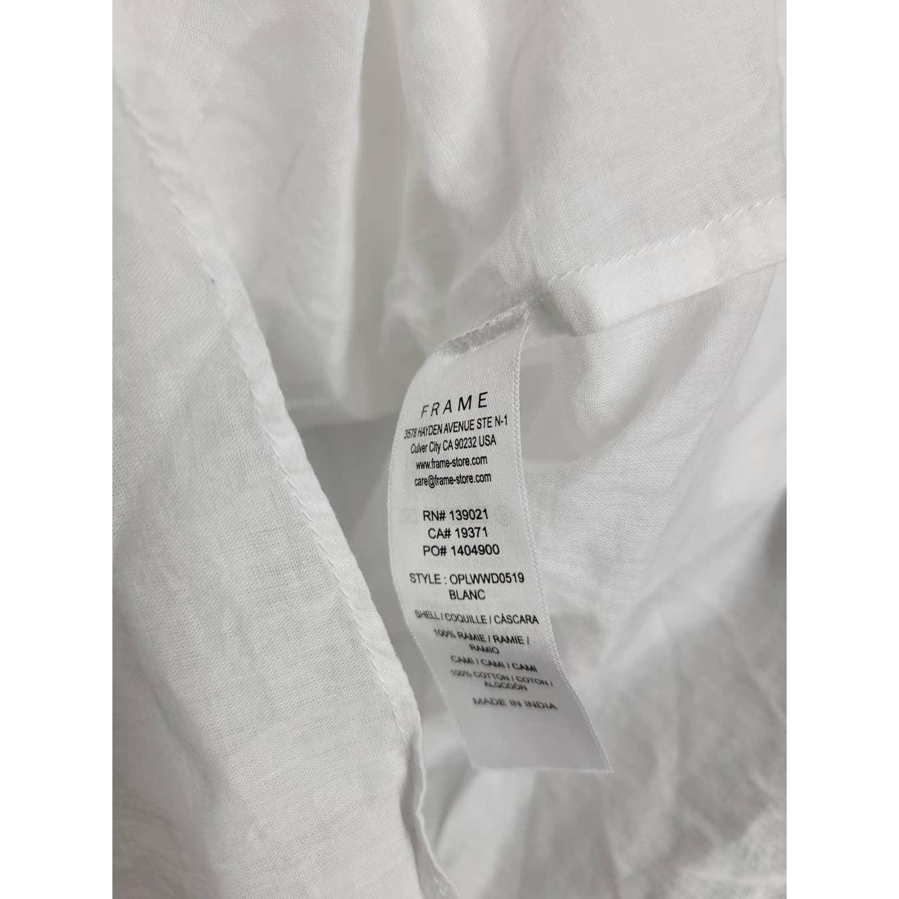 Frame Women's White Blouse | Depop