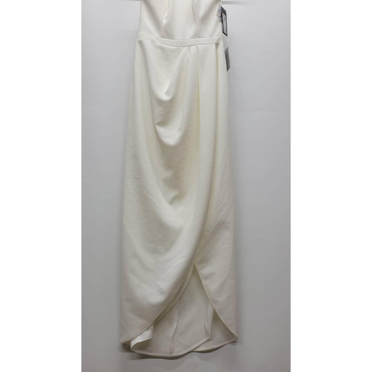 XSCAPE Women's White and Cream Dress | Depop