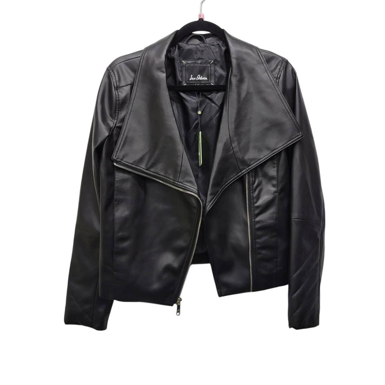 MOTO-PLEATHER Sam Edelman Front asymmetrical zip... | Depop