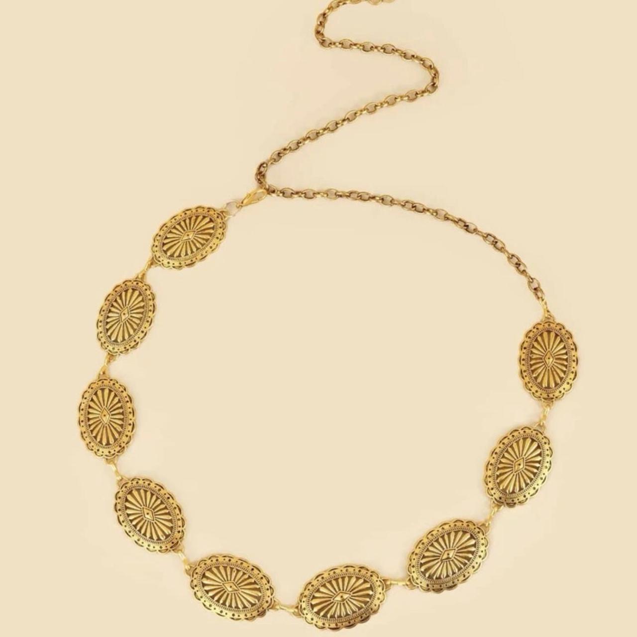 y2k adjustable waist chain belt - still in... - Depop