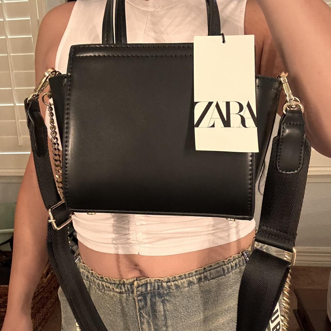 NEW Zara faux leather purse with double straps can... - Depop