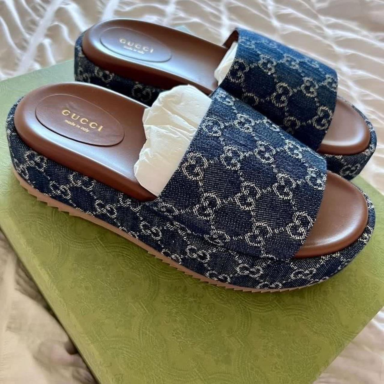 Gucci Platform Slide Sandals UK 7.5 or IT... - Depop