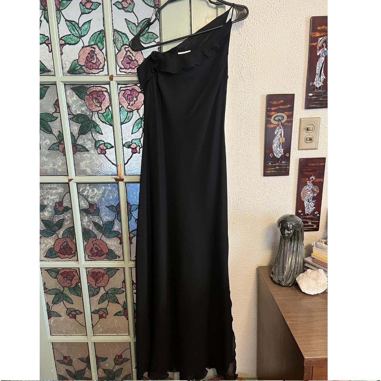 vintage 1990s Teeze Me brand black one shoulder... | Depop