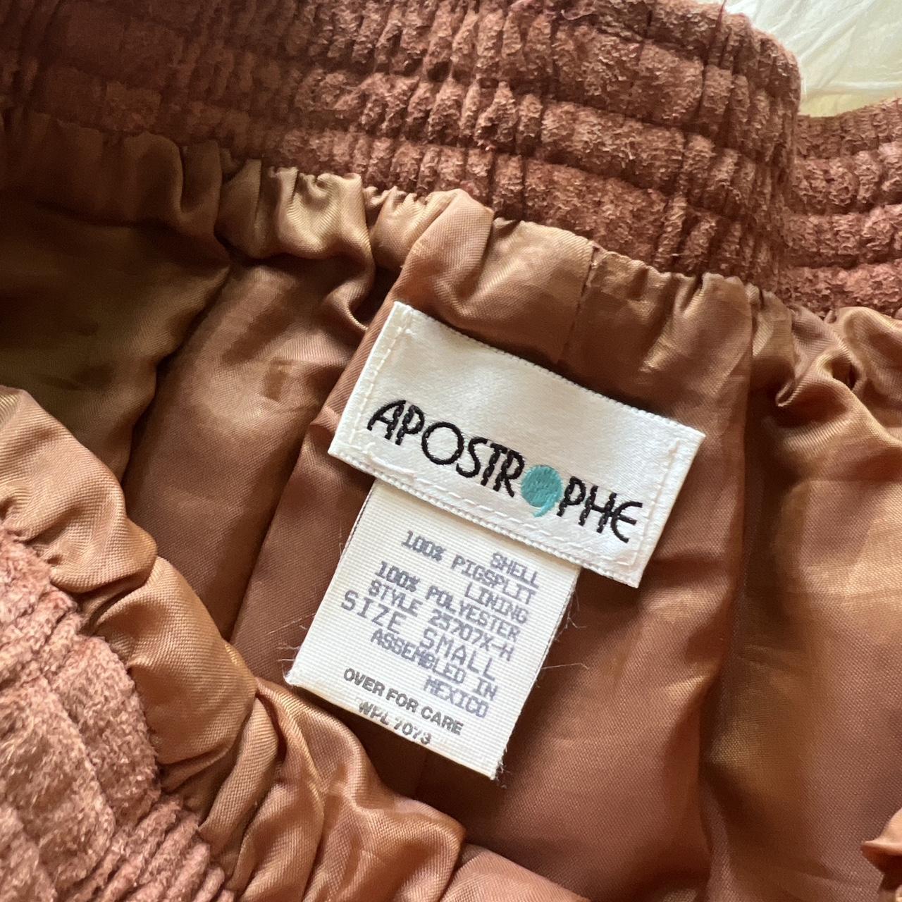 vintage 80s Apostrophe brand genuine pigsplit maxi... - Depop