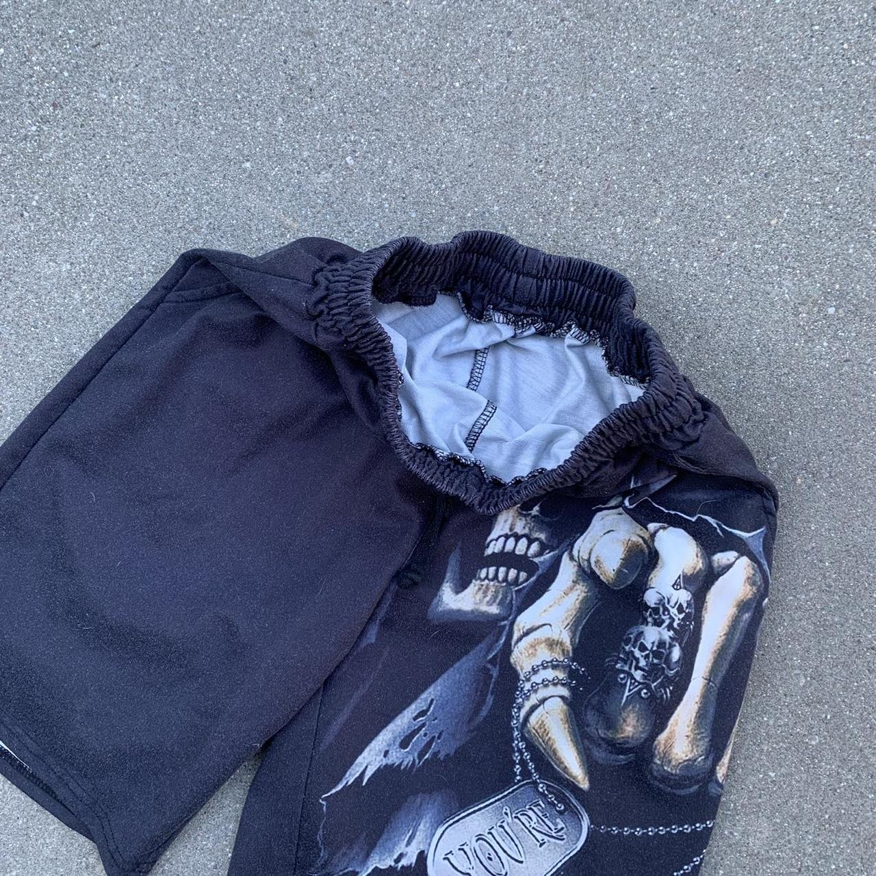 skeleton shorts hard asf skulls n allat #grunge... - Depop