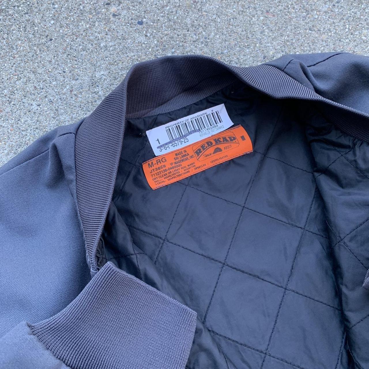 00s Red Kap quilted work jacket blueish dark grey... - Depop