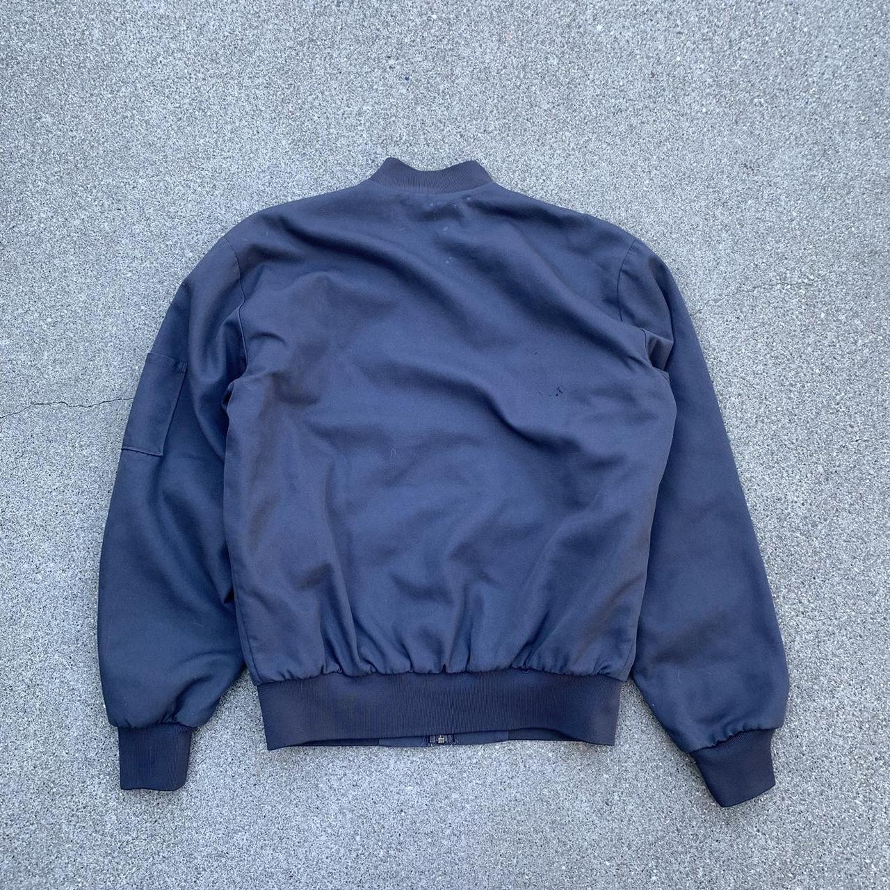 00s Red Kap quilted work jacket blueish dark grey... - Depop