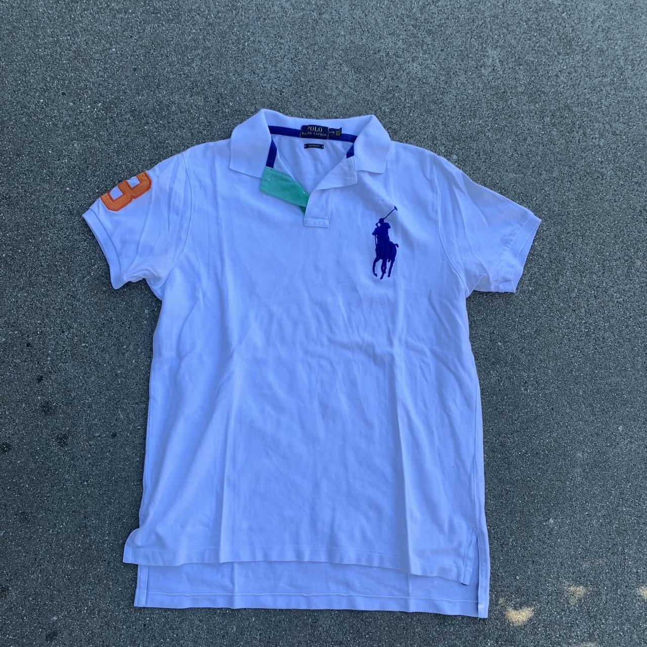 2000s polo ralph lauren number three big horse polo... - Depop