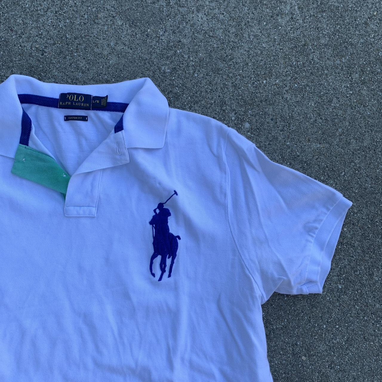 2000s polo ralph lauren number three big horse polo... - Depop