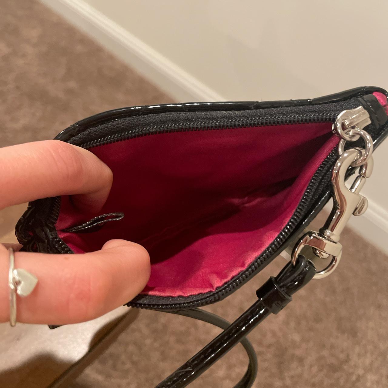 Stunning glossy patent leather Coach black coin... - Depop