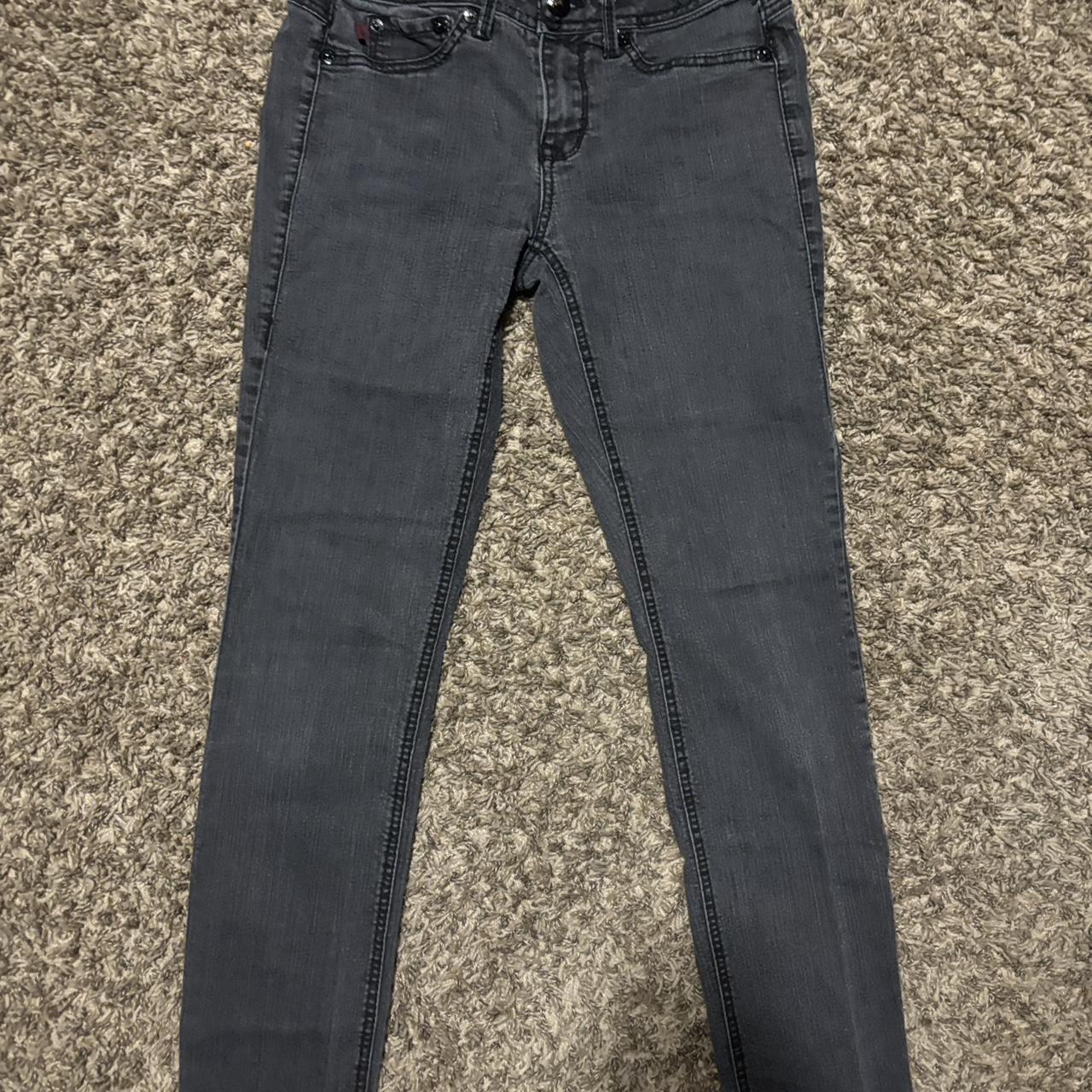 FRAGILE Low rise Grey skinny jeans #greyjeans | Depop