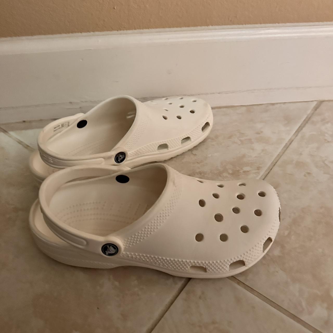 White crocs small stains very clean for the most... - Depop
