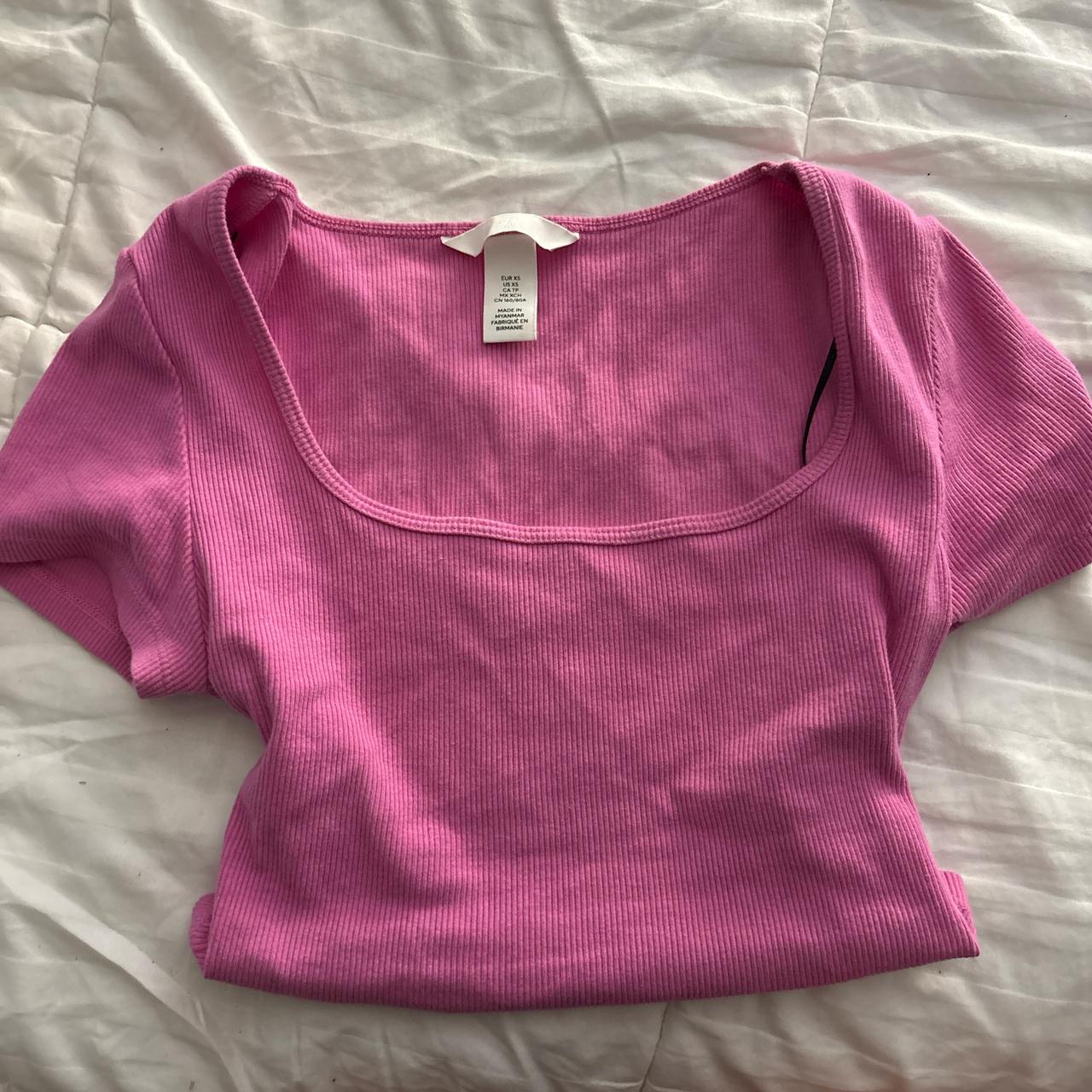 Pink HNM Crop top Size Xs | Depop