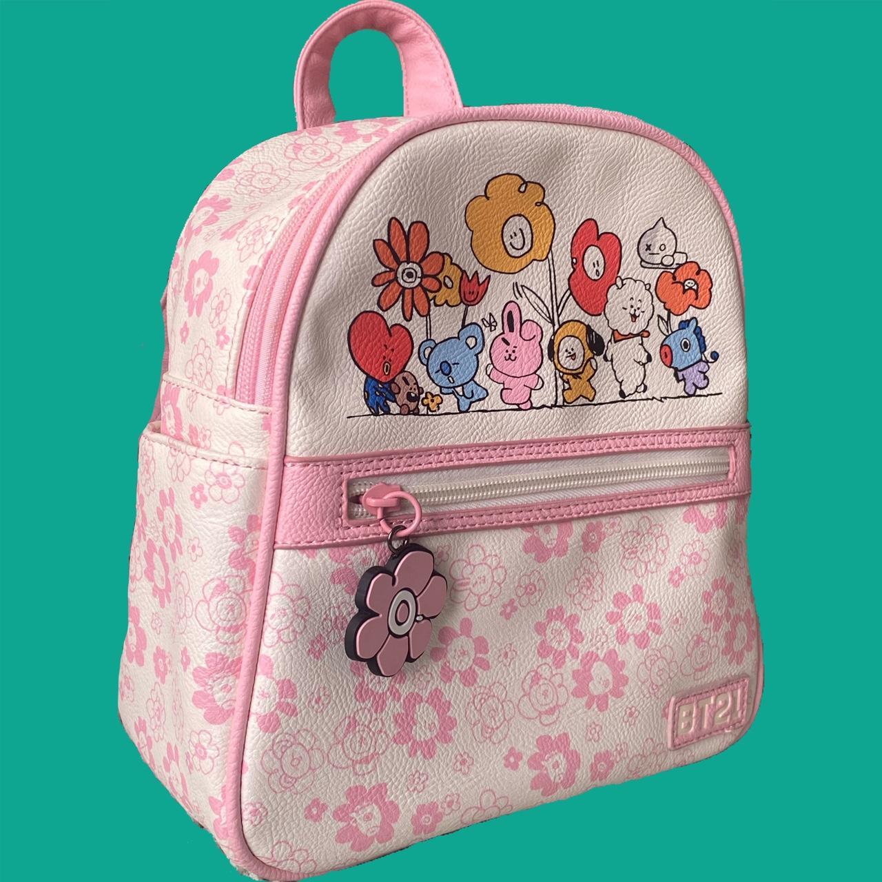 BT21 Flowers Pink & Cream Mini Backpack ★$44 at hot... - Depop