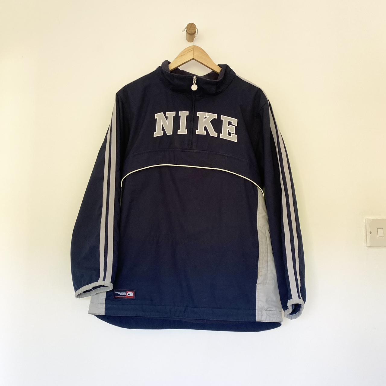 Vintage Nike Pullover Jacket 00s Navy Men's XL 📐... - Depop