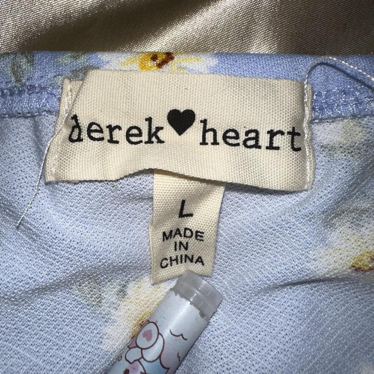 Derek heart blue summer dress with little white... - Depop